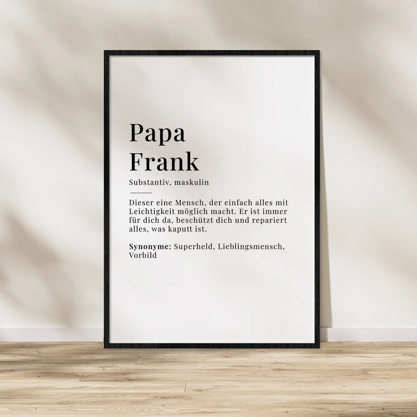 "Papa Definition" - personalized poster for dad | famwalls